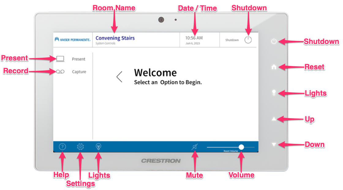 Anatomy of a Crestron Tablet – KP School of Medicine IT