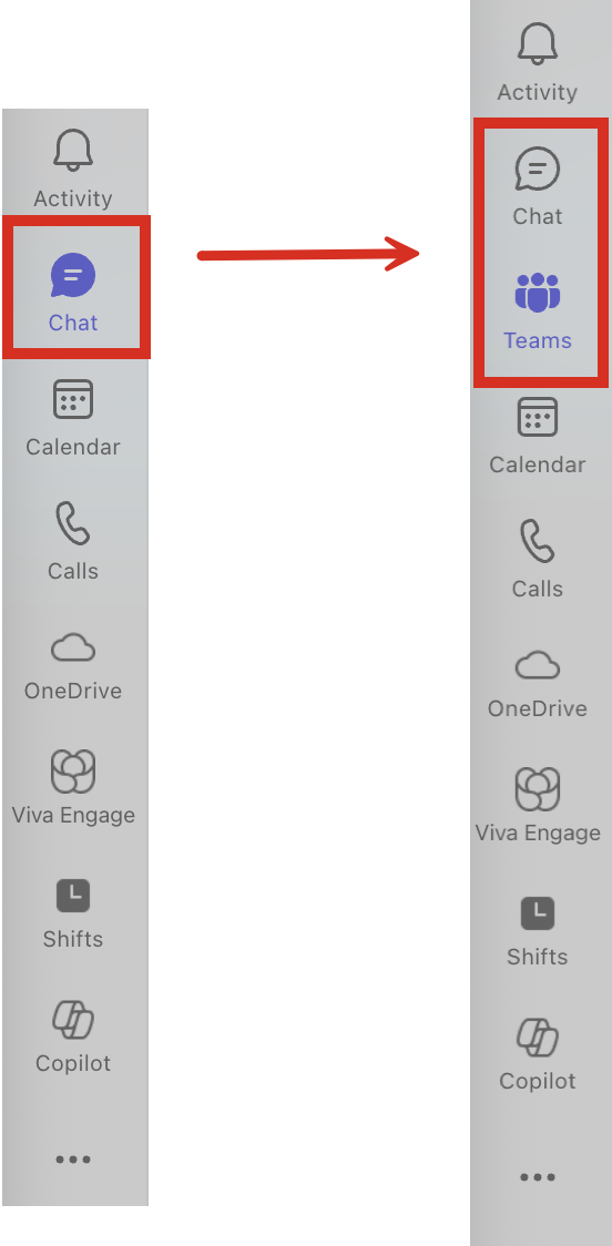 Teams: How to Merge/Unmerge the Chat/Teams Icons – KP School of Medicine IT