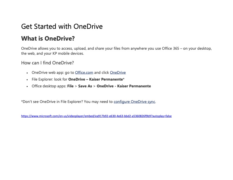 OneDrive - Get Started with OneDrive – KP School of Medicine IT